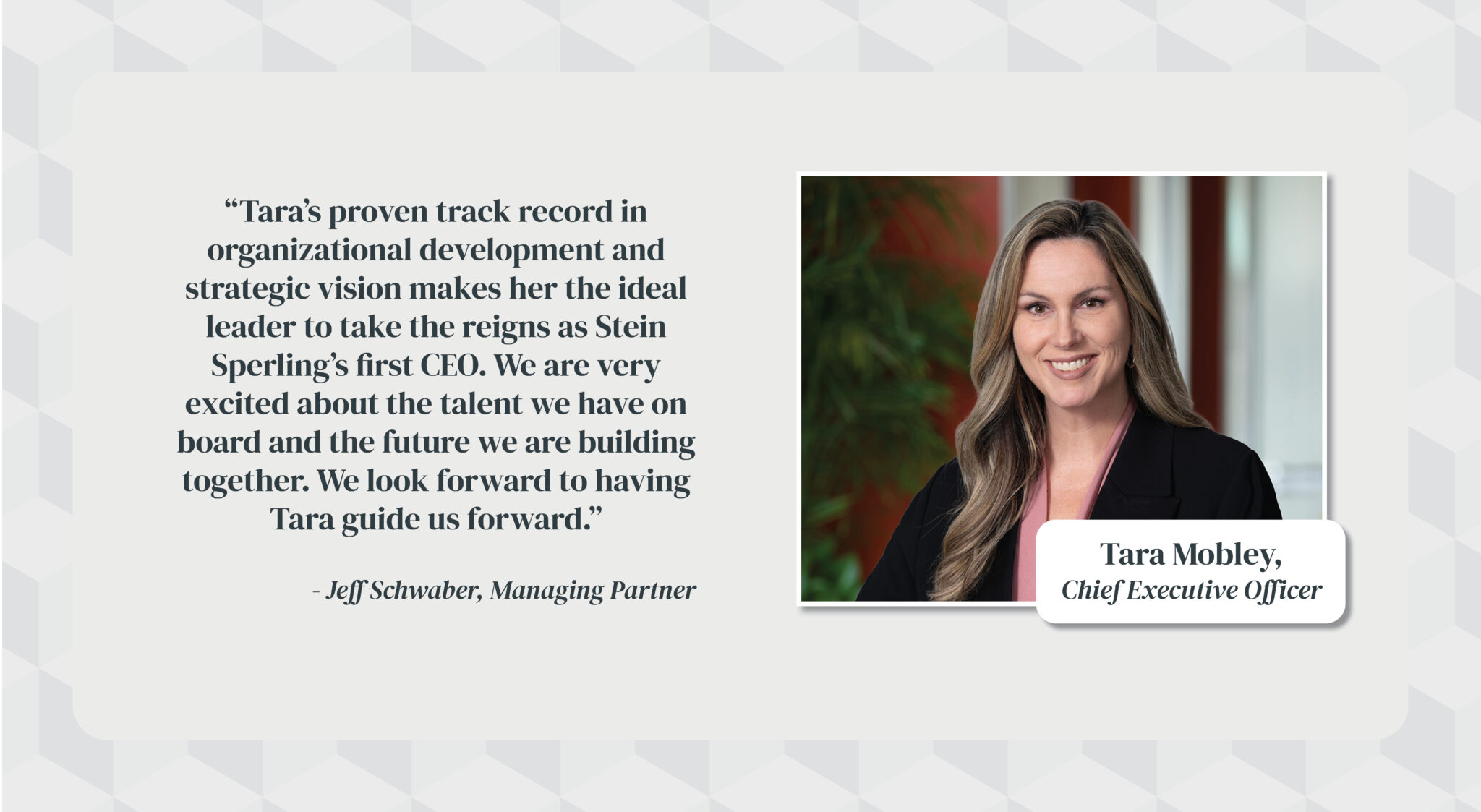 Stein Sperling Welcomes Tara Mobley as the Firm’s First CEO | Stein ...